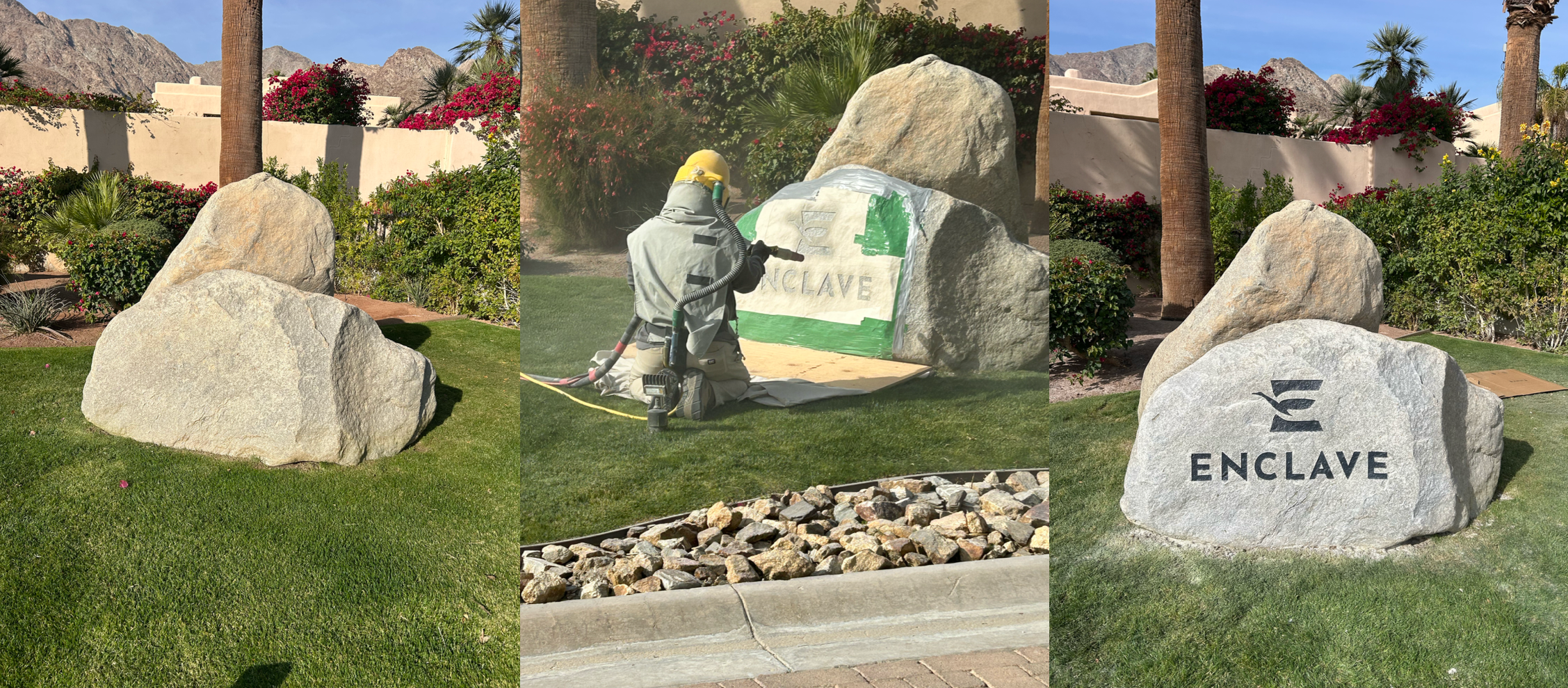 Custom Stone Signs & Engraved Boulder Signs in the Coachella Valley ...